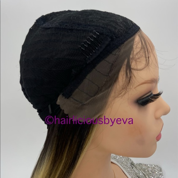 Hair | Golden Blonde Wig Ombr Lace Front Middle Part 26 Inch Long ...